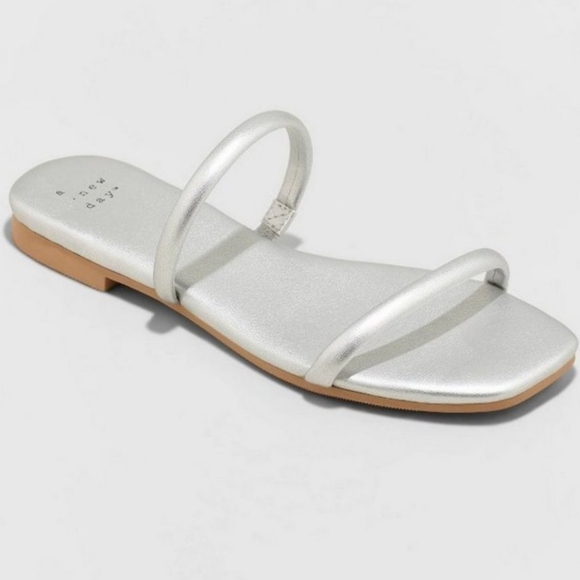 a new day | Shoes | Womens Winnie Skinny Strap Sandals A New Day Silver ...
